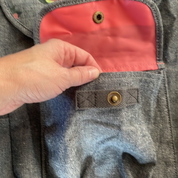 Jansport | Accessories | Rare Jansport Drawstring Closure Floral Denim ...